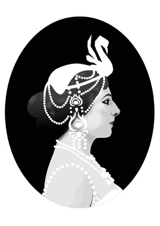 Coloring Page Mata Hari - Free printables - Img 23050