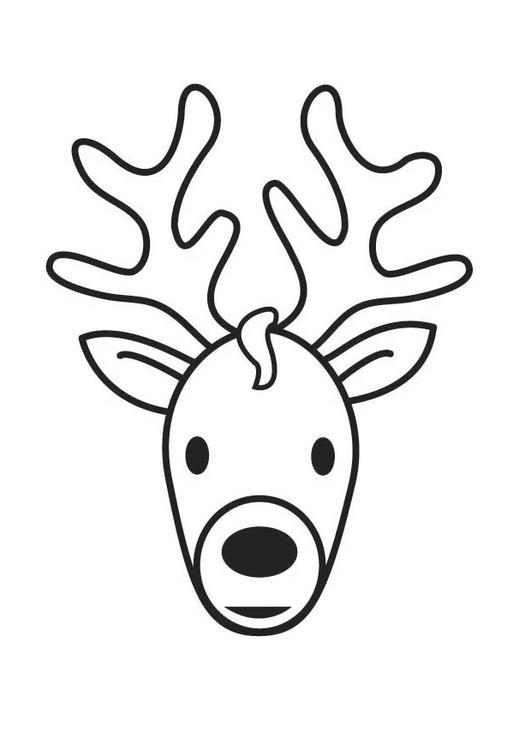 Coloring Page Stag Head - Free printables - Img 17560