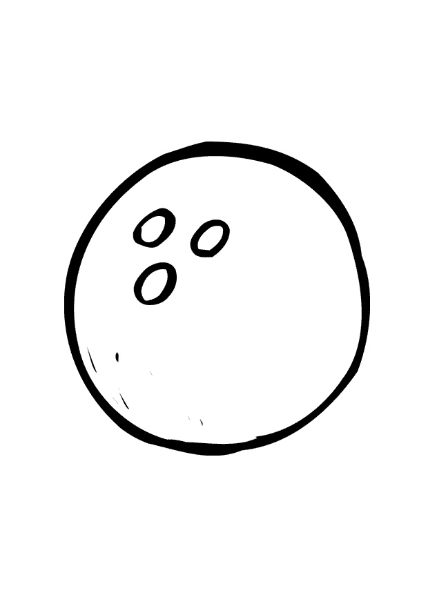 Coloring Page bowling ball - Free printables - Img 10389