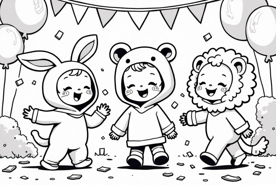 Coloring Page carnival for toddlers - Free printables - Img 32110