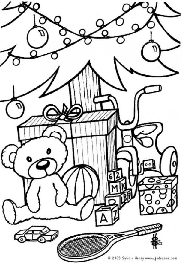 Coloring Page christmas presents - Free printables - Img 6433