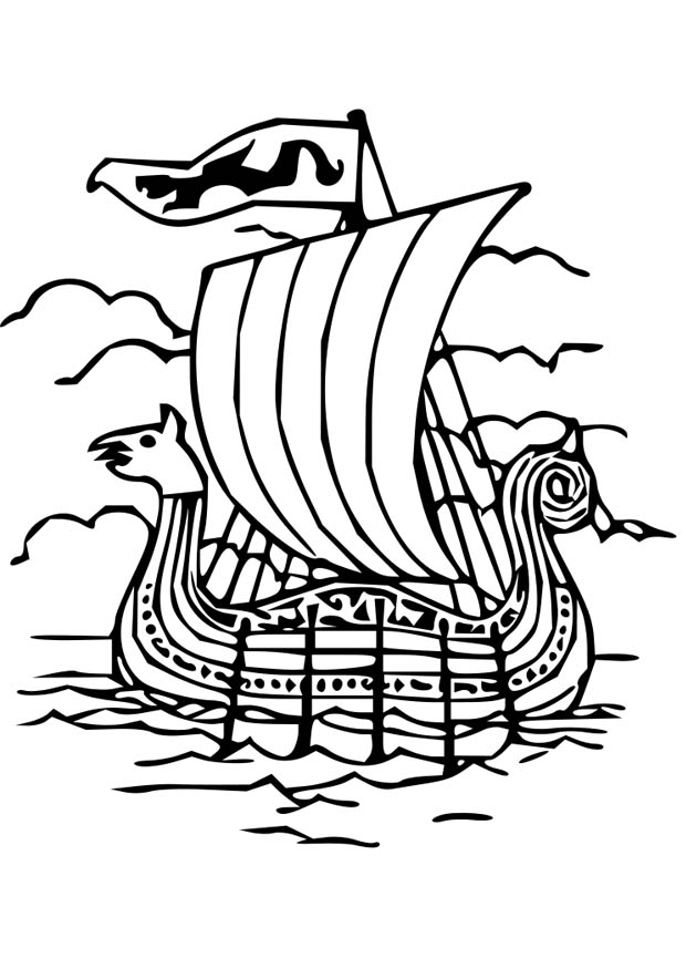 Coloring Page Drakkar - Free printables - Img 18669