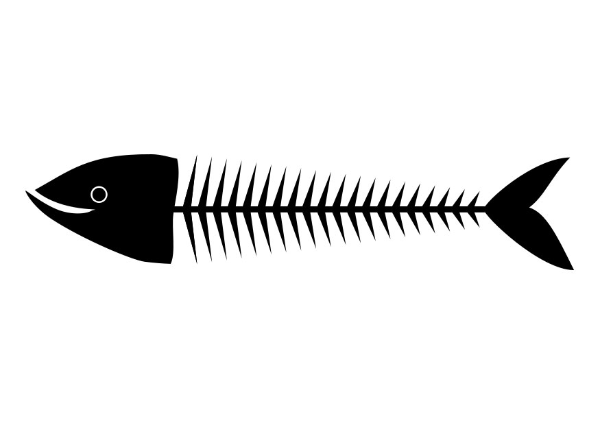 Coloring Page fish bone - Free printables - Img 22583