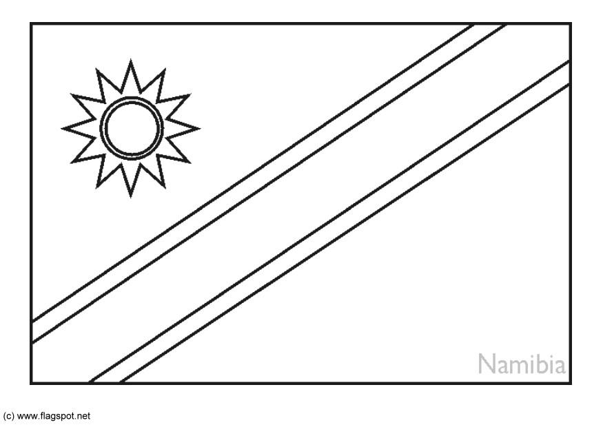 Coloring Page flag Namibia - Free printables - Img 6207
