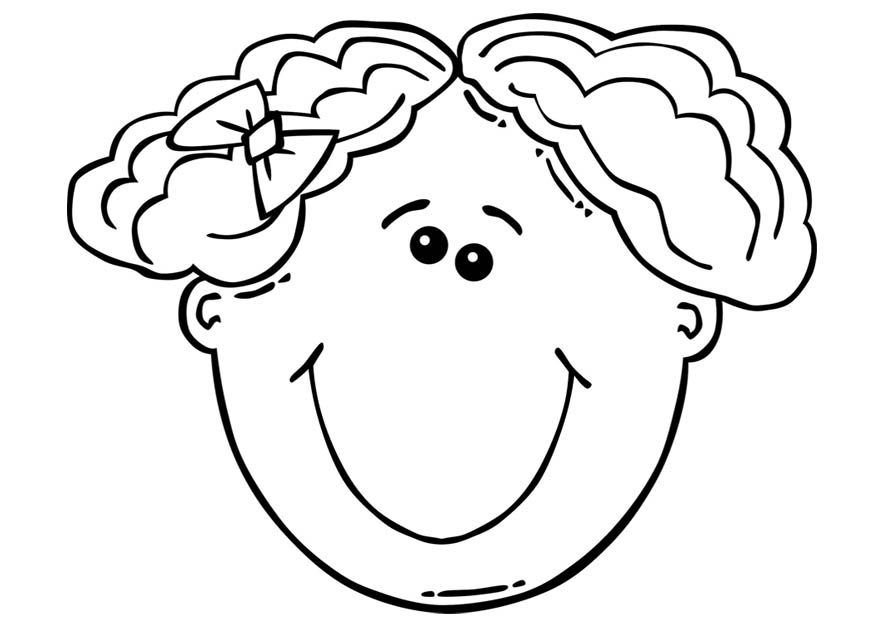 Coloring Page girl's face - Free printables - Img 17090