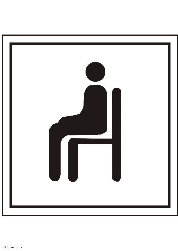 Coloring Page sit down - Free printables - Img 5421