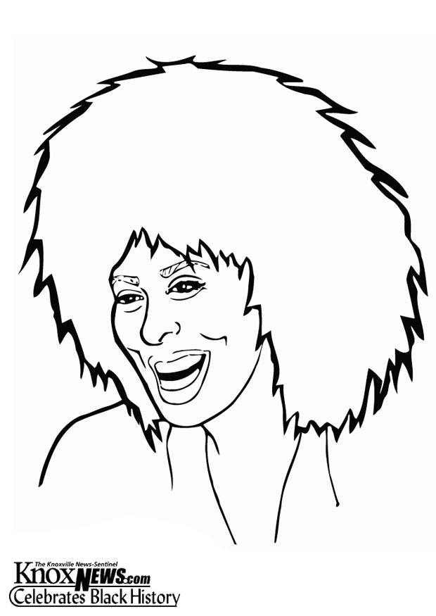 Coloring Page Tina Turner - Free printables - Img 13332