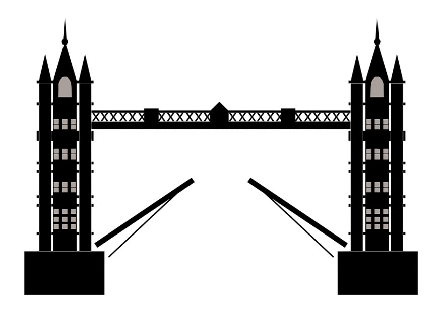 Coloring Page Tower Bridge - Free printables - Img 29430