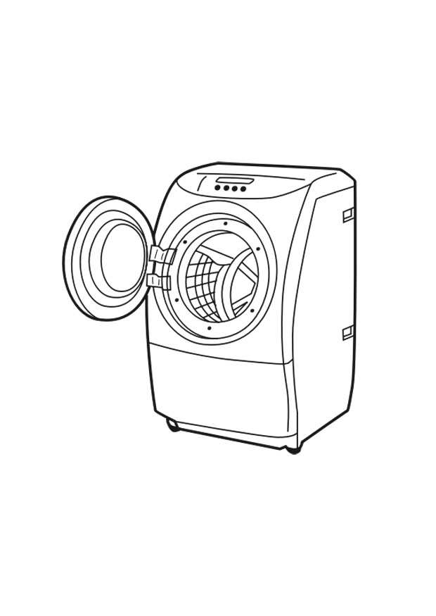 Coloring Page washing machine - Free printables - Img 30305
