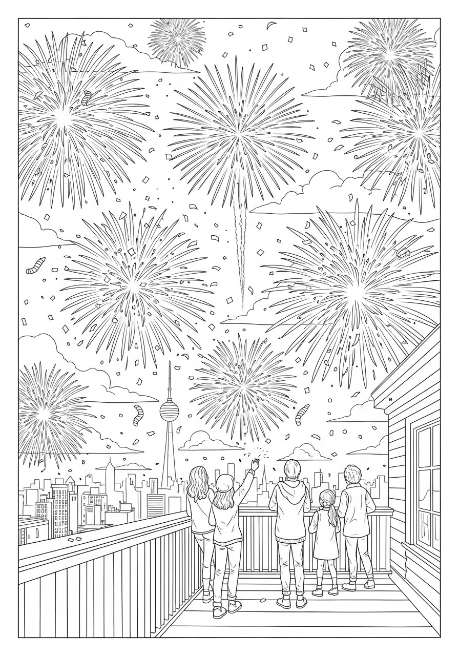 34 New year Coloring Pages - Free Printables.