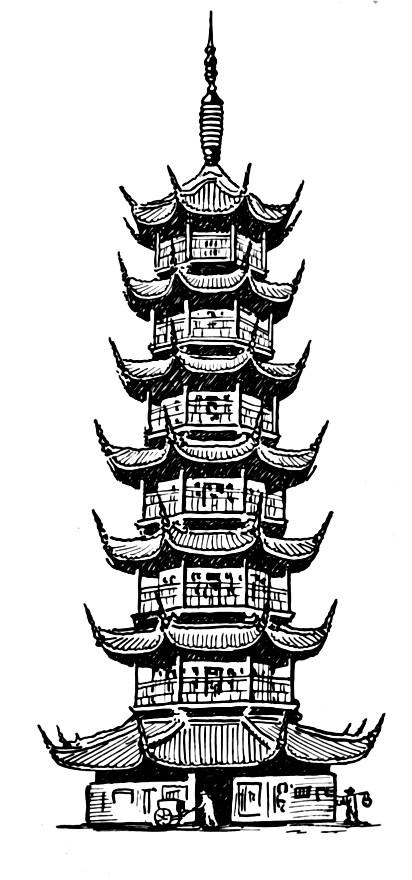 Coloring Page Pagoda - Free printables - Img 15949