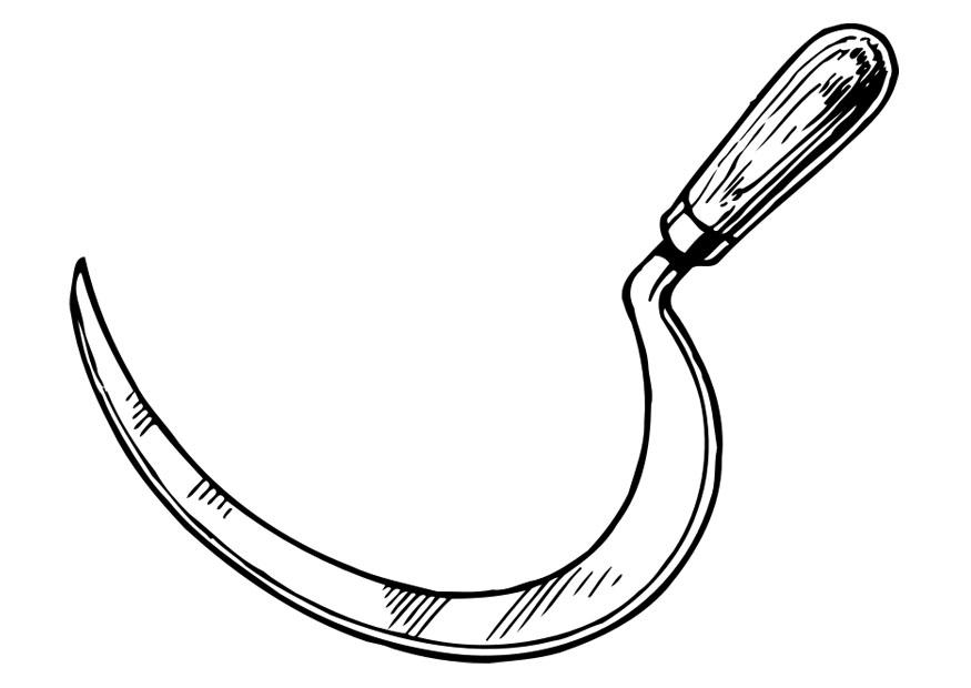 Coloring Page scythe - Free printables - Img 29839